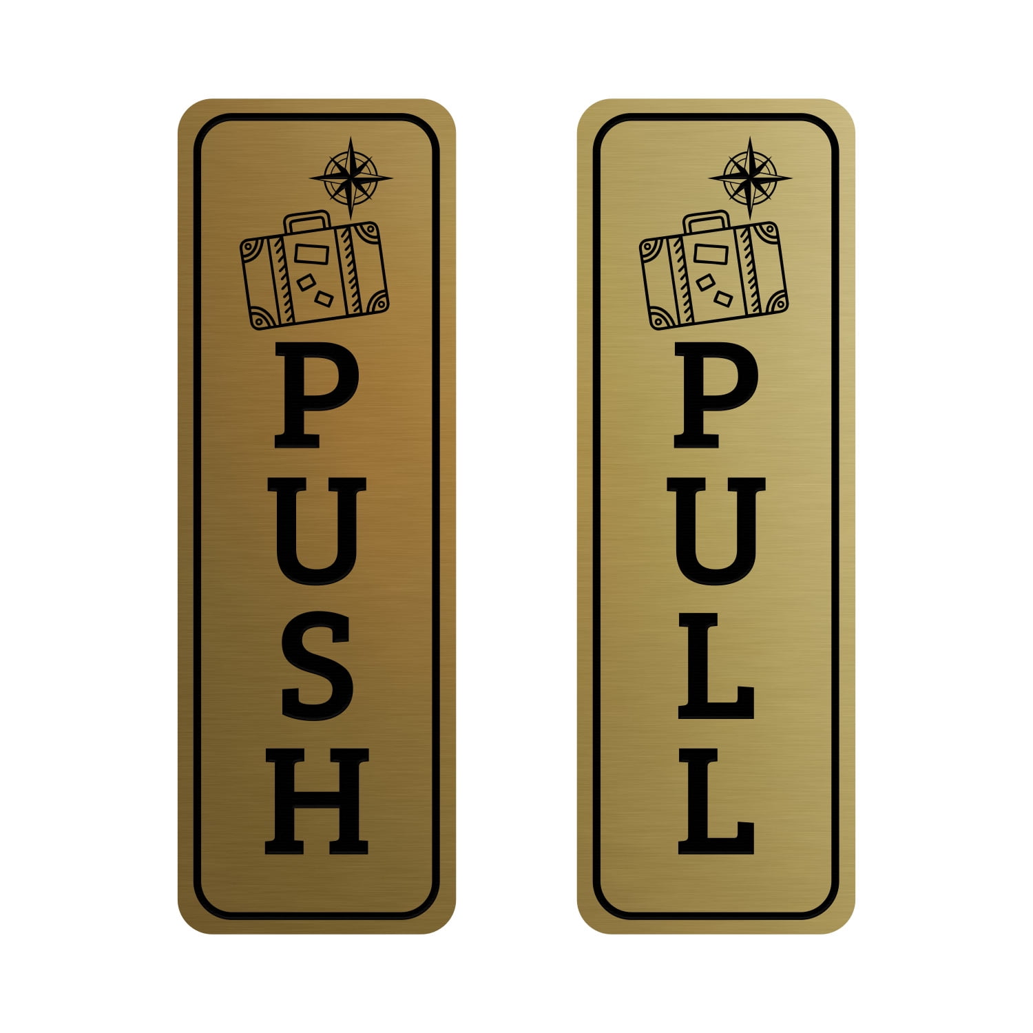 Signs ByLITA Vertical Push and Pull Door Signs (Travel) Door Sign ...