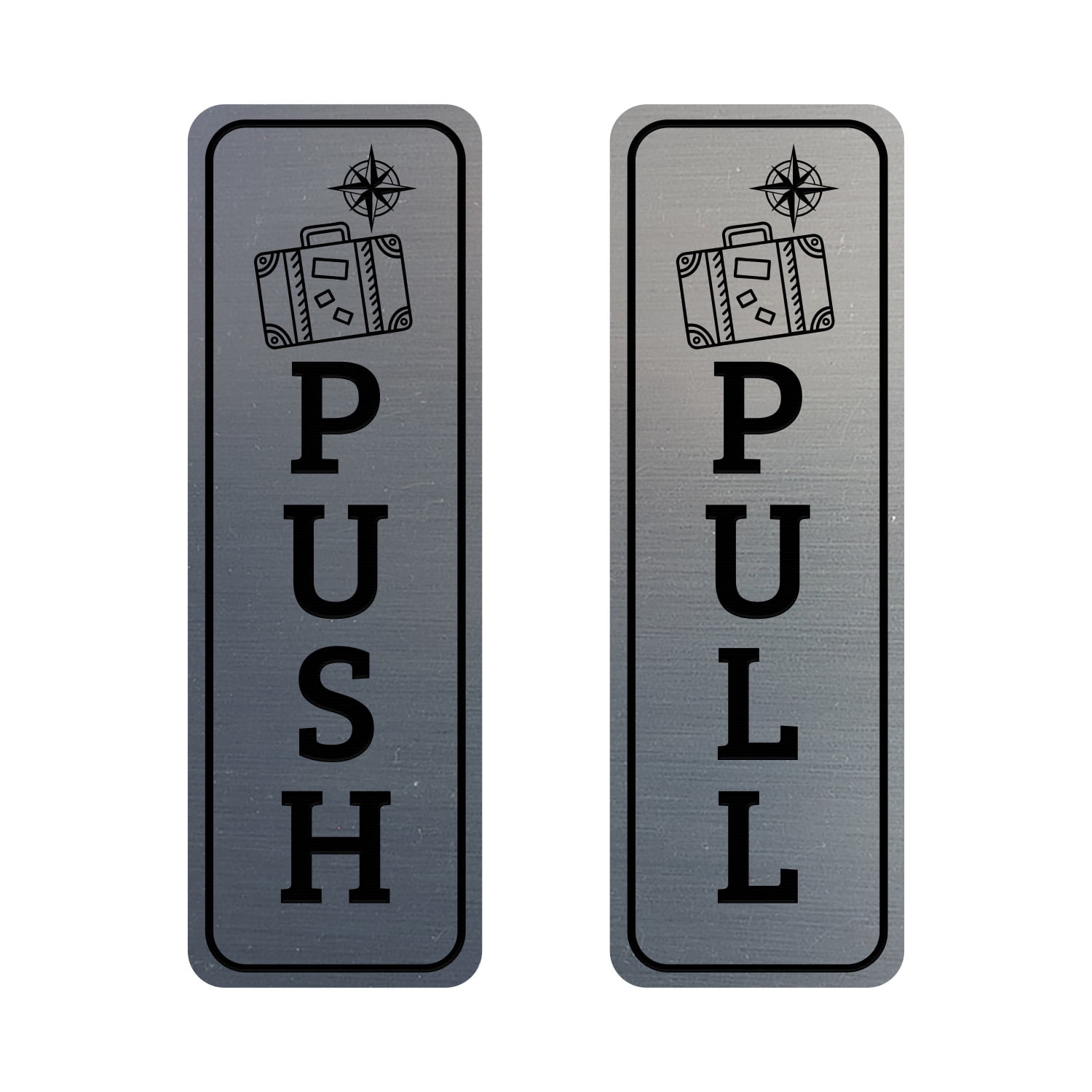 Signs ByLITA Vertical Push and Pull Door Signs (Travel) Door Sign ...