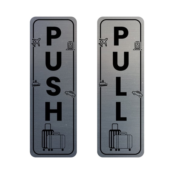 Signs ByLITA Vertical Push and Pull Door Signs (Vacation) Door Sign ...
