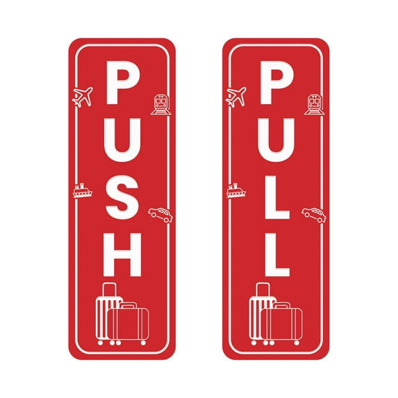 Signs ByLITA Vertical Push and Pull Door Signs (Vacation) Door Sign ...
