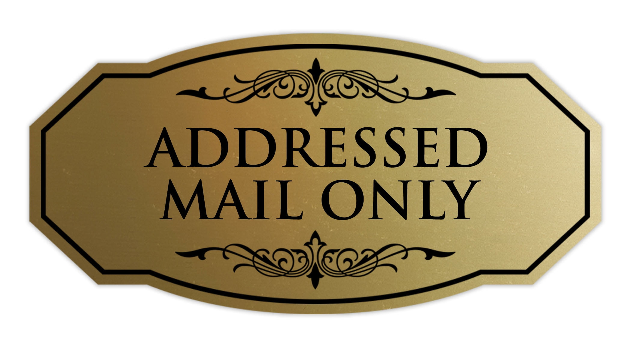 Signs ByLITA Victorian Addressed Mail Only Durable ABS Plastic | Laser ...
