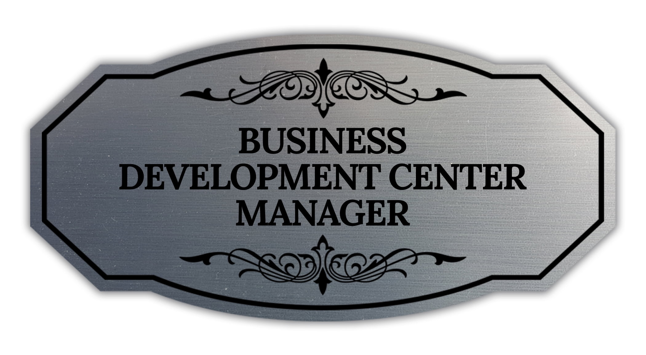 Signs ByLITA Victorian Business Development Center Manager Graphic Sign (Brushed Silver ...