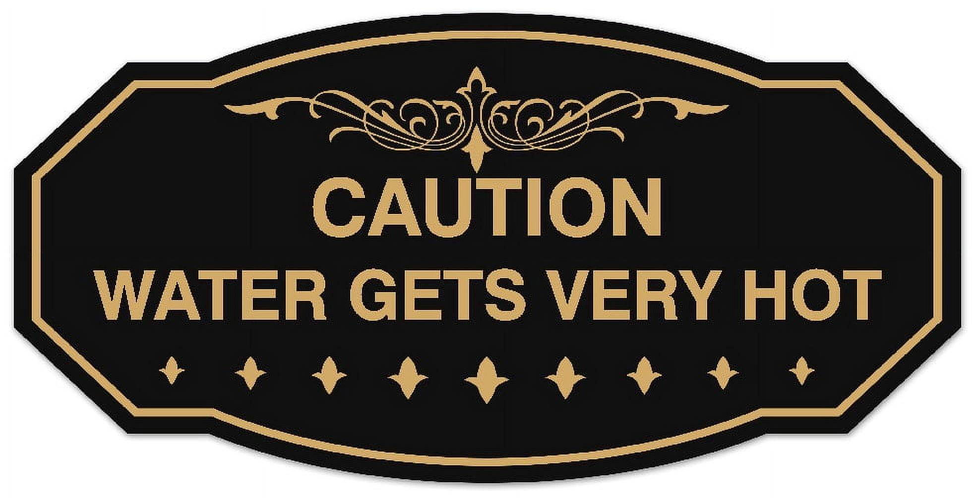 Signs ByLITA Victorian Caution Water Gets Very Hot Sign - Laser ...