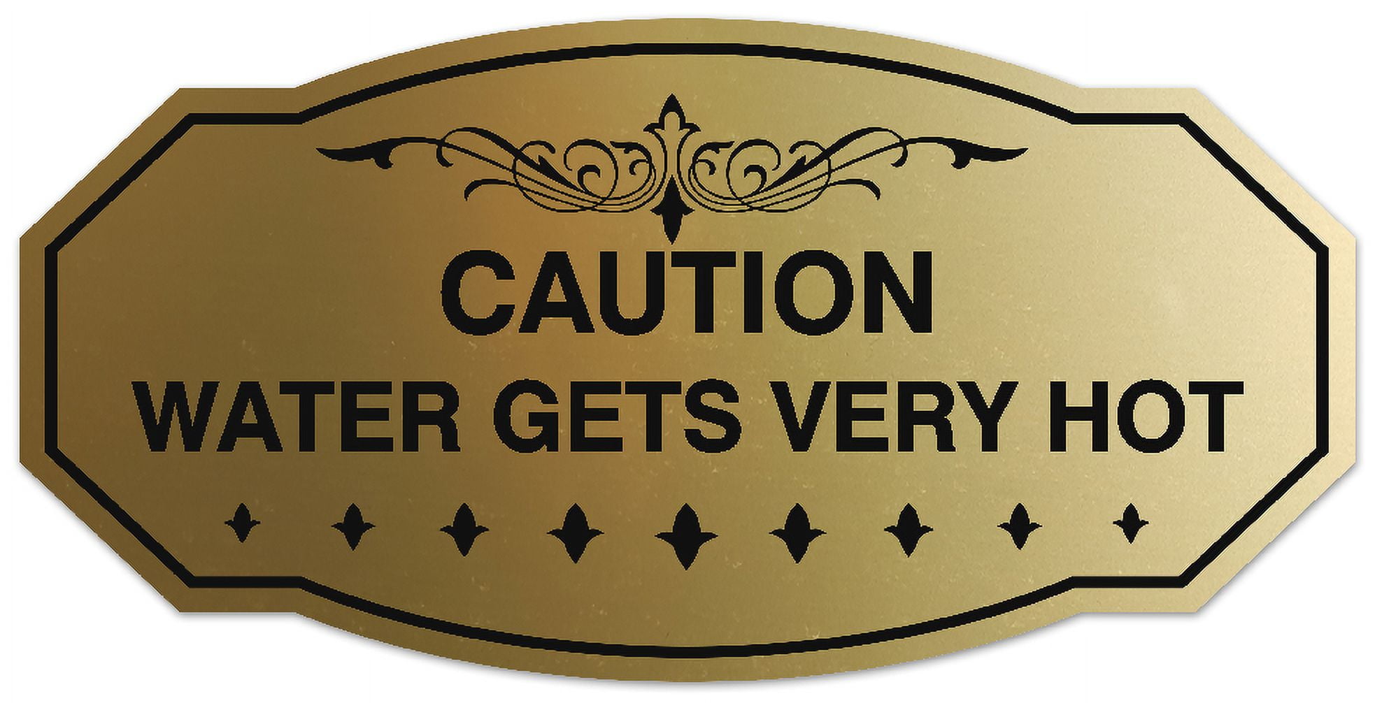 Signs ByLITA Victorian Caution Water Gets Very Hot Sign - Laser ...