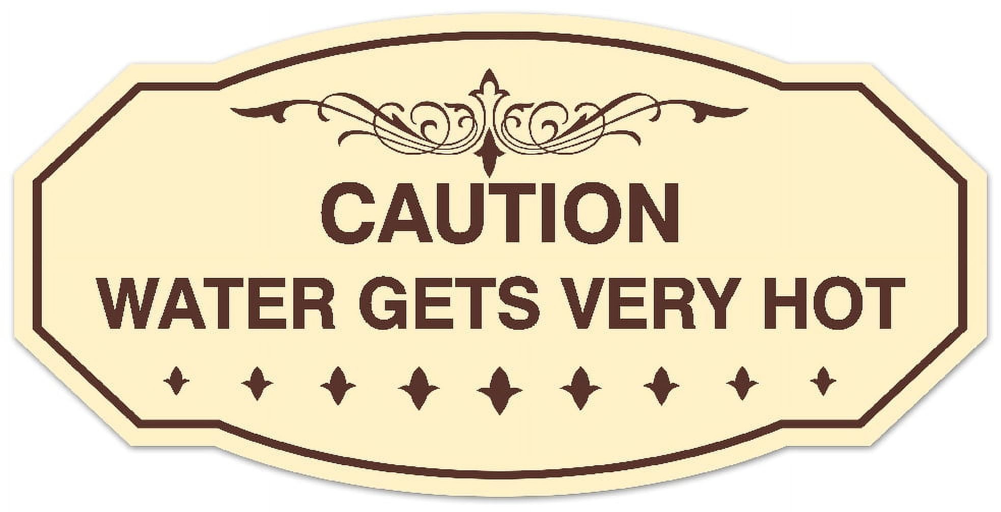 Signs ByLITA Victorian Caution Water Gets Very Hot Sign - Laser ...