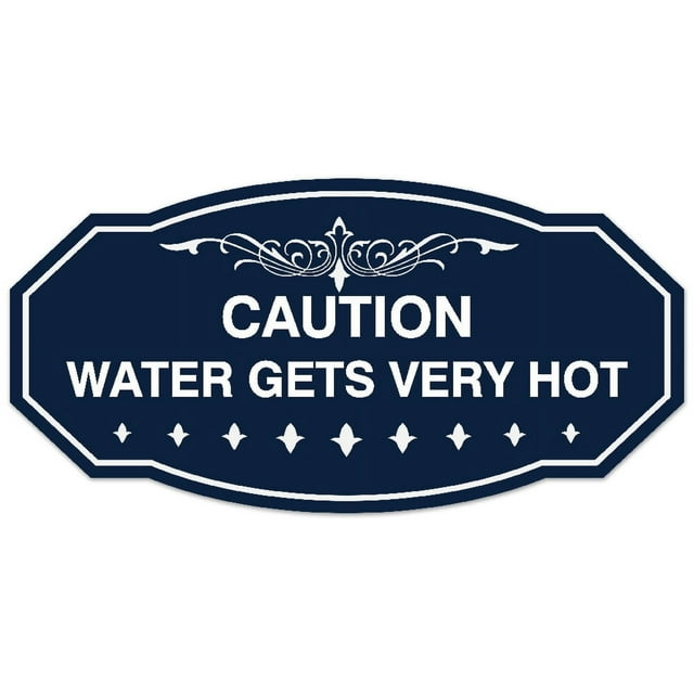 Signs ByLITA Victorian Caution Water Gets Very Hot Sign - Laser ...