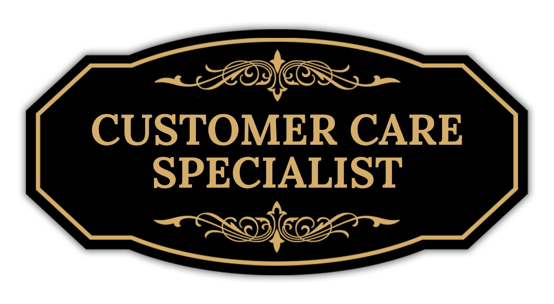Signs ByLITA Victorian Customer Care Specialist Graphic Sign (Black ...