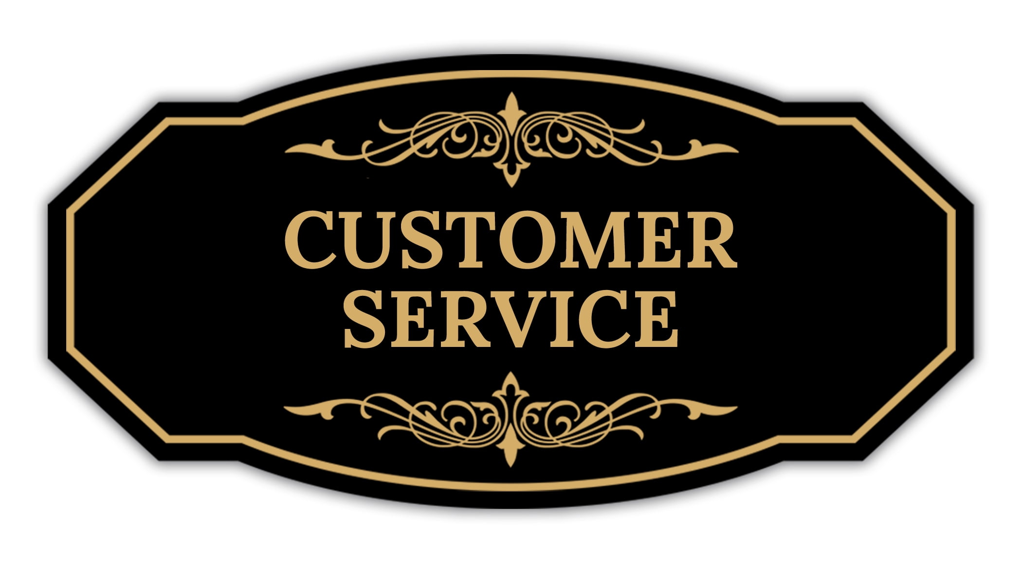 Signs ByLITA Victorian Customer Service Department Graphic Sign (Black ...