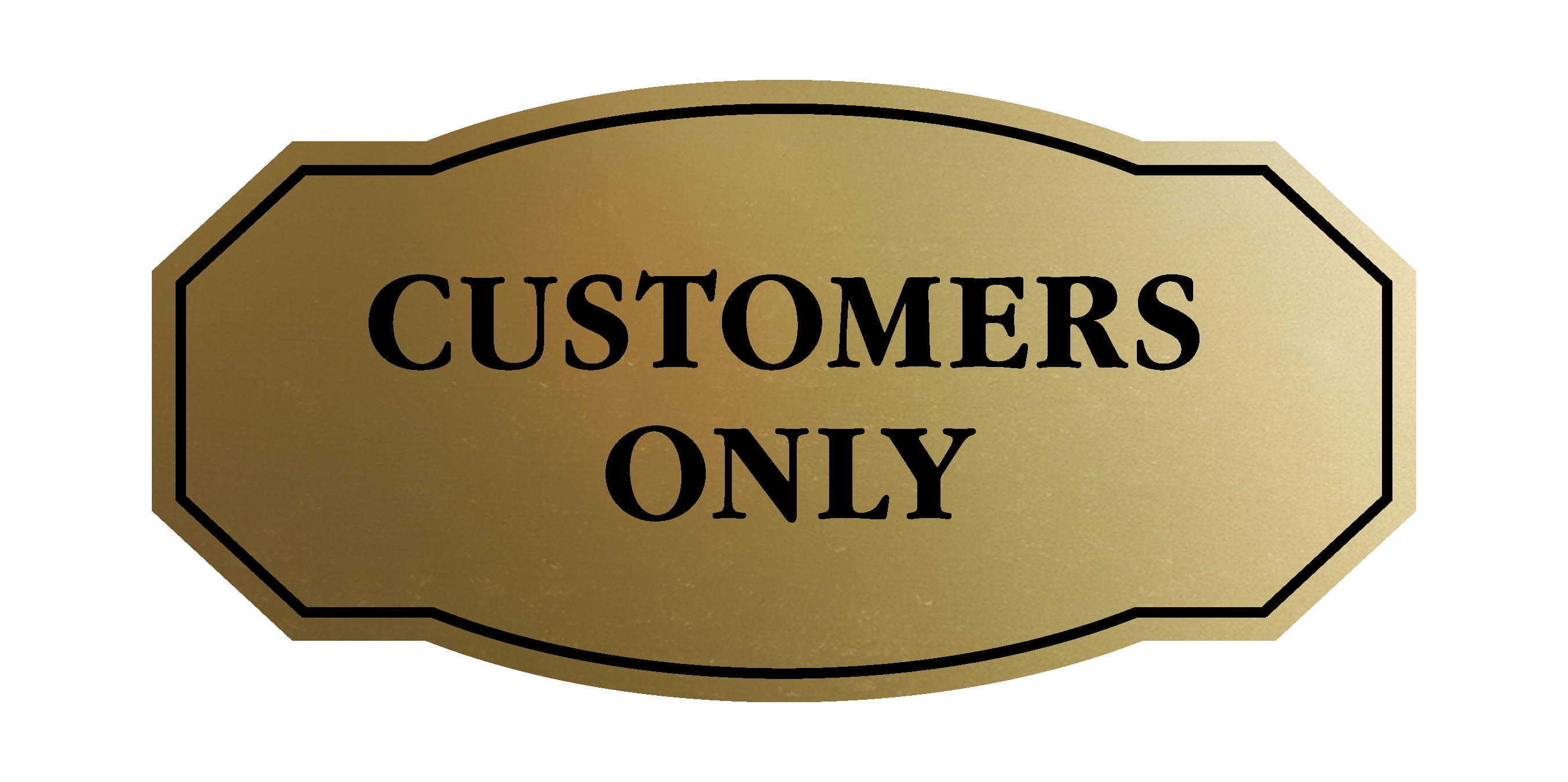 Signs ByLITA Victorian Customers Only Business Sign (Brushed Gold ...