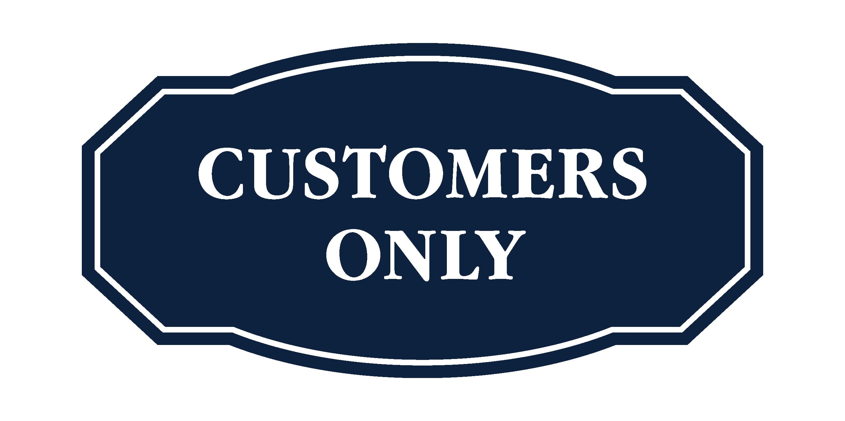 Signs ByLITA Victorian Customers Only Business Sign (Navy Blue / White ...