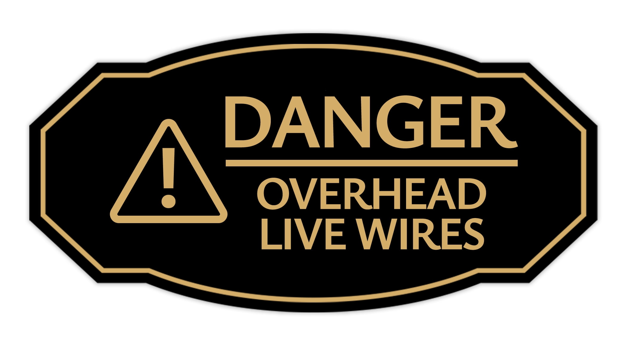 Signs ByLITA Victorian Danger Overhead Live Wires ABS Plastic | Laser ...