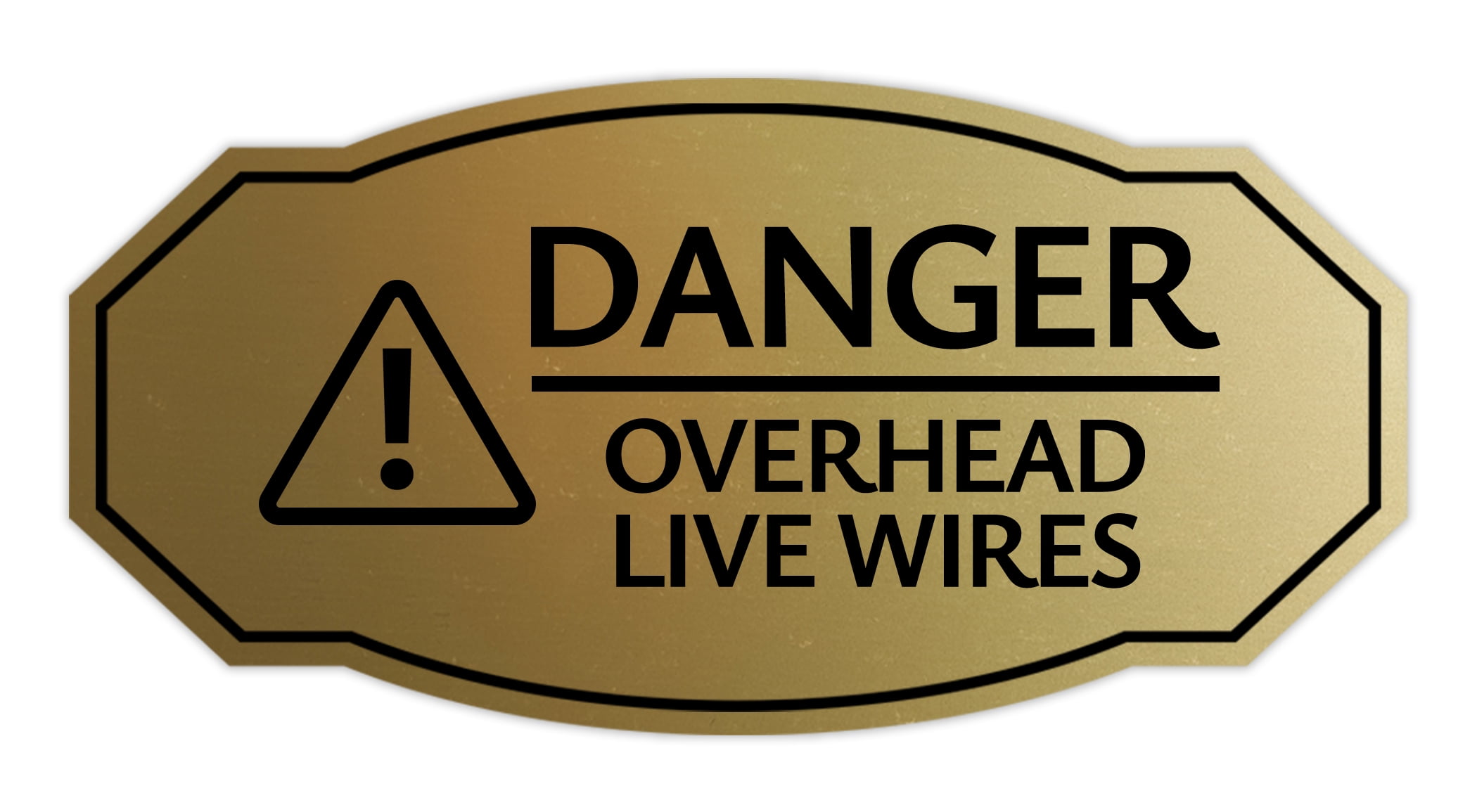 Signs ByLITA Victorian Danger Overhead Live Wires ABS Plastic | Laser ...