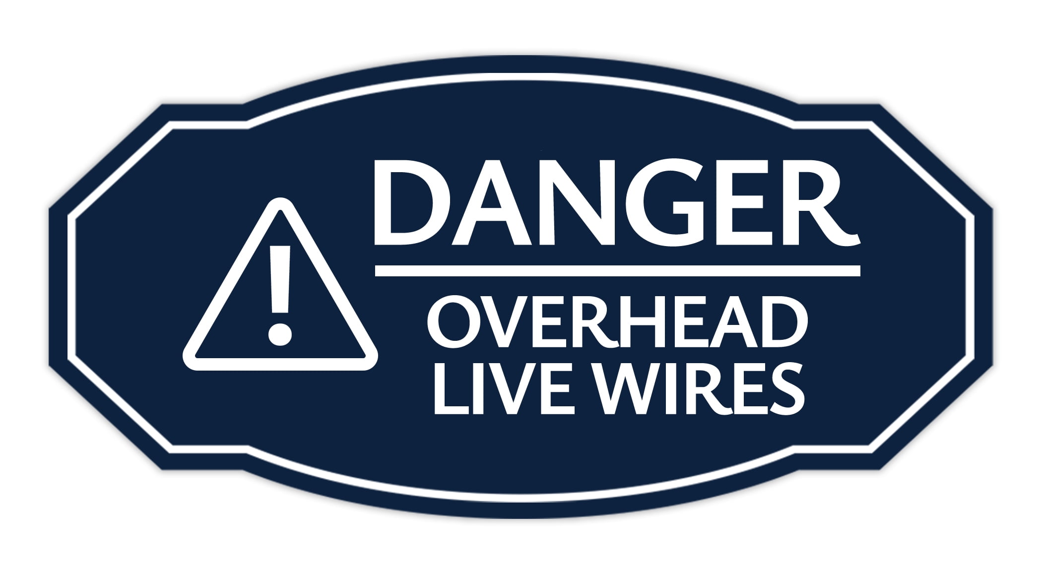 Signs ByLITA Victorian Danger Overhead Live Wires ABS Plastic | Laser ...