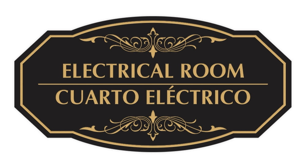 Signs ByLITA Victorian Electrical Room- Cuarto Eléctrico Bilingual Sign ...