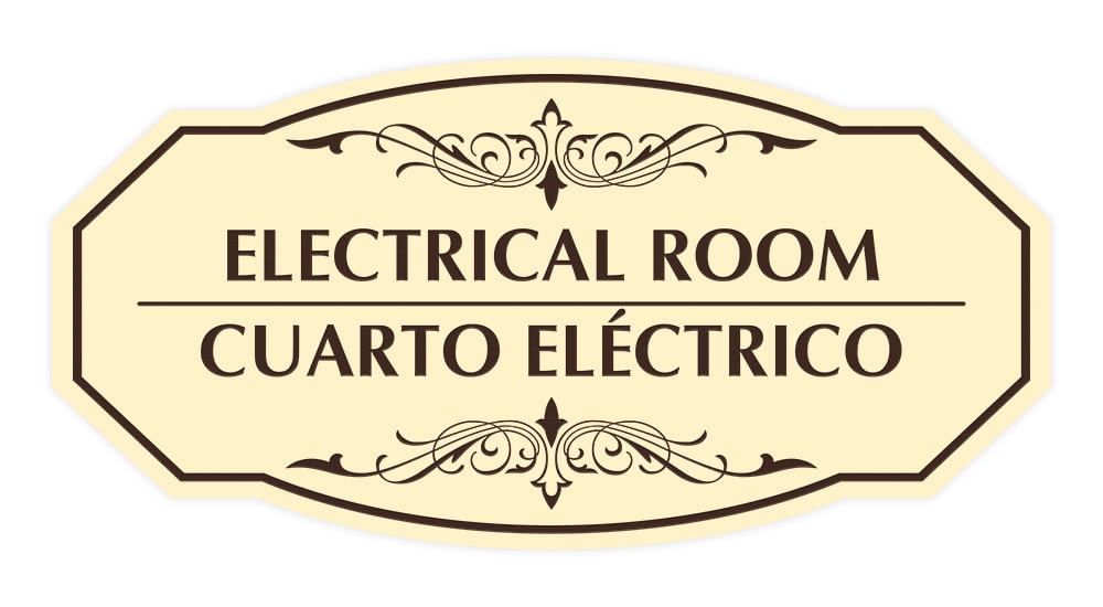 Signs ByLITA Victorian Electrical Room- Cuarto Eléctrico Bilingual Sign ...