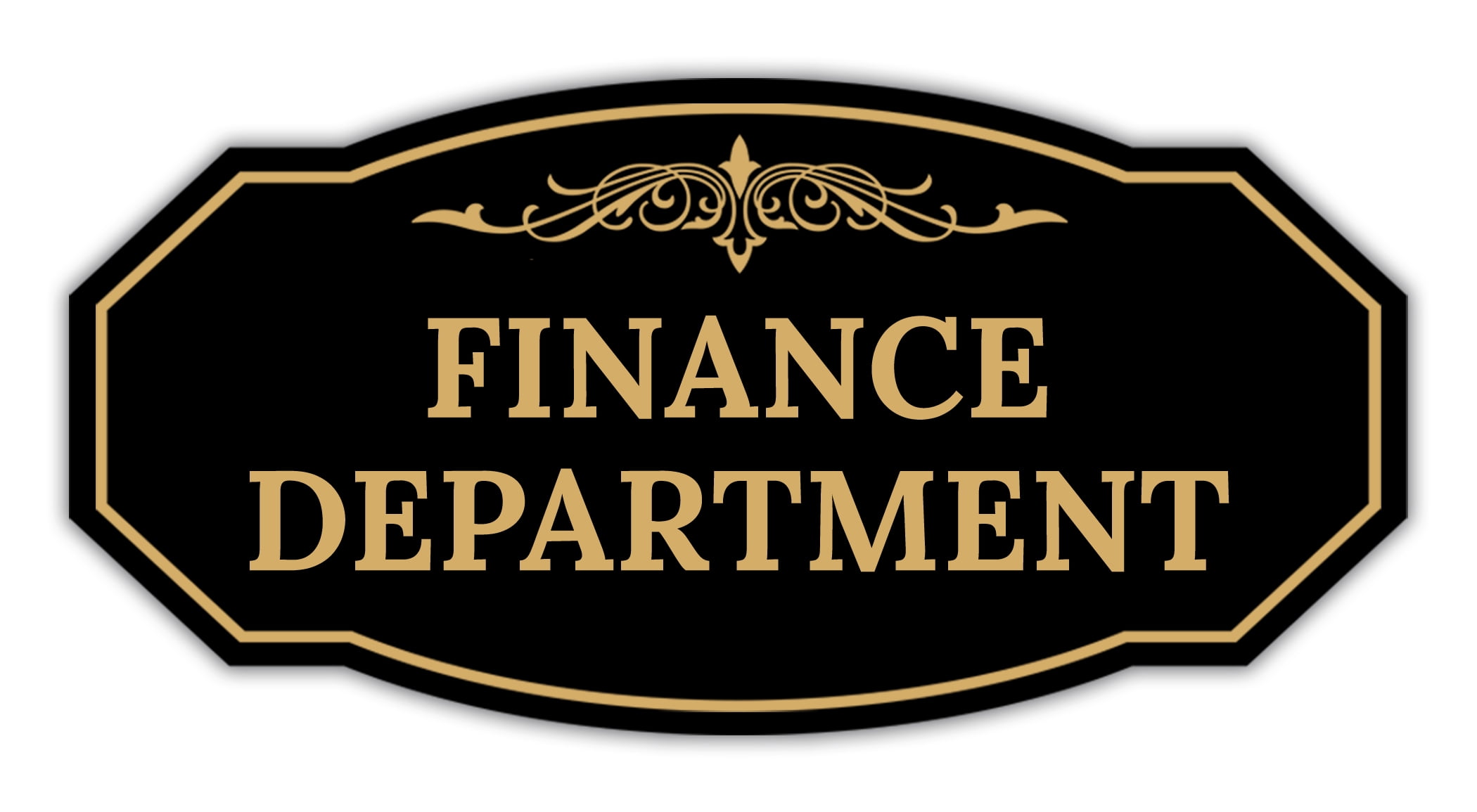 Signs ByLITA Victorian Finance Department Graphic Sign (Black Gold ...