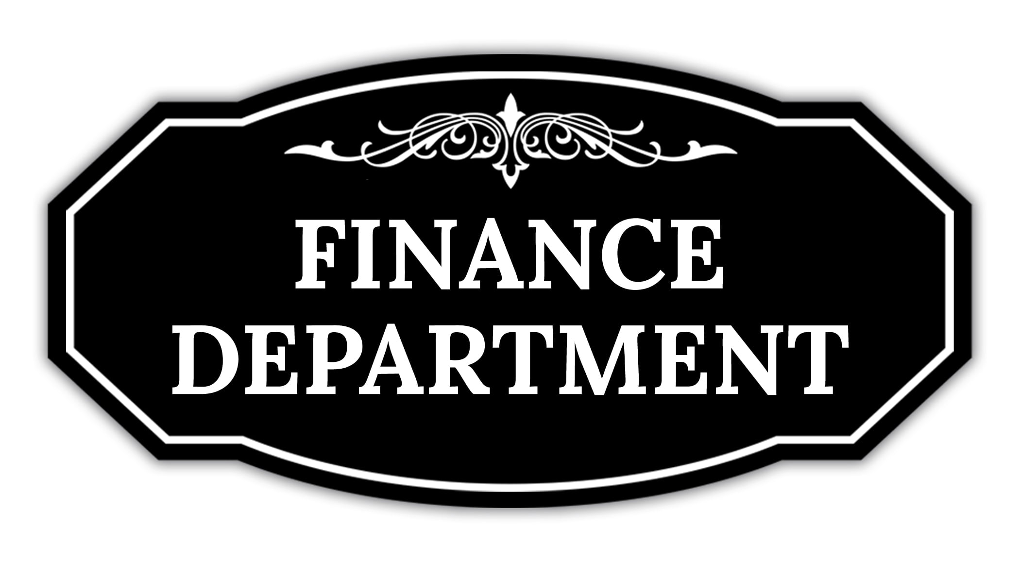 Signs ByLITA Victorian Finance Department Graphic Sign (Black) - Large ...