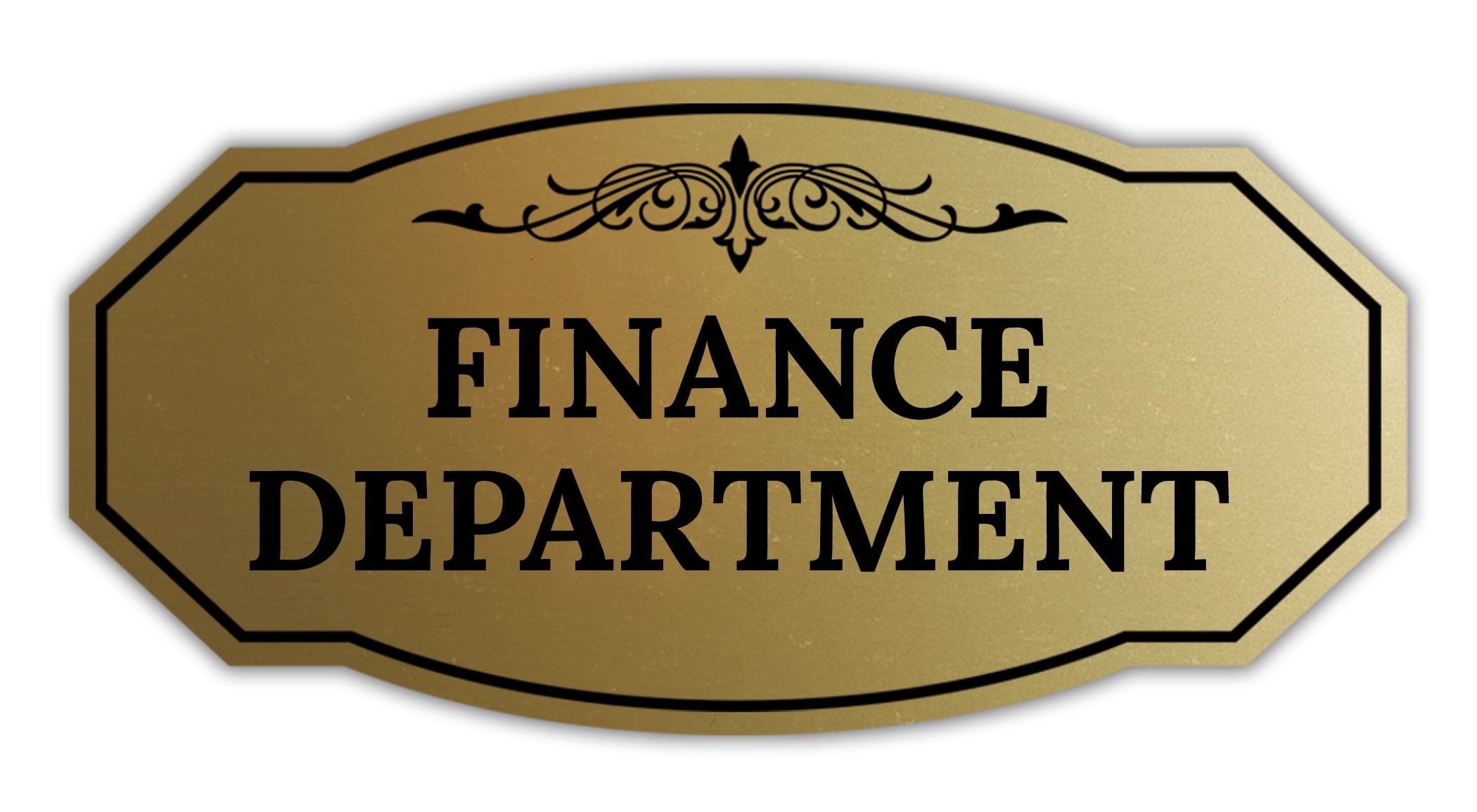 Signs ByLITA Victorian Finance Department Graphic Sign (Brushed Gold ...
