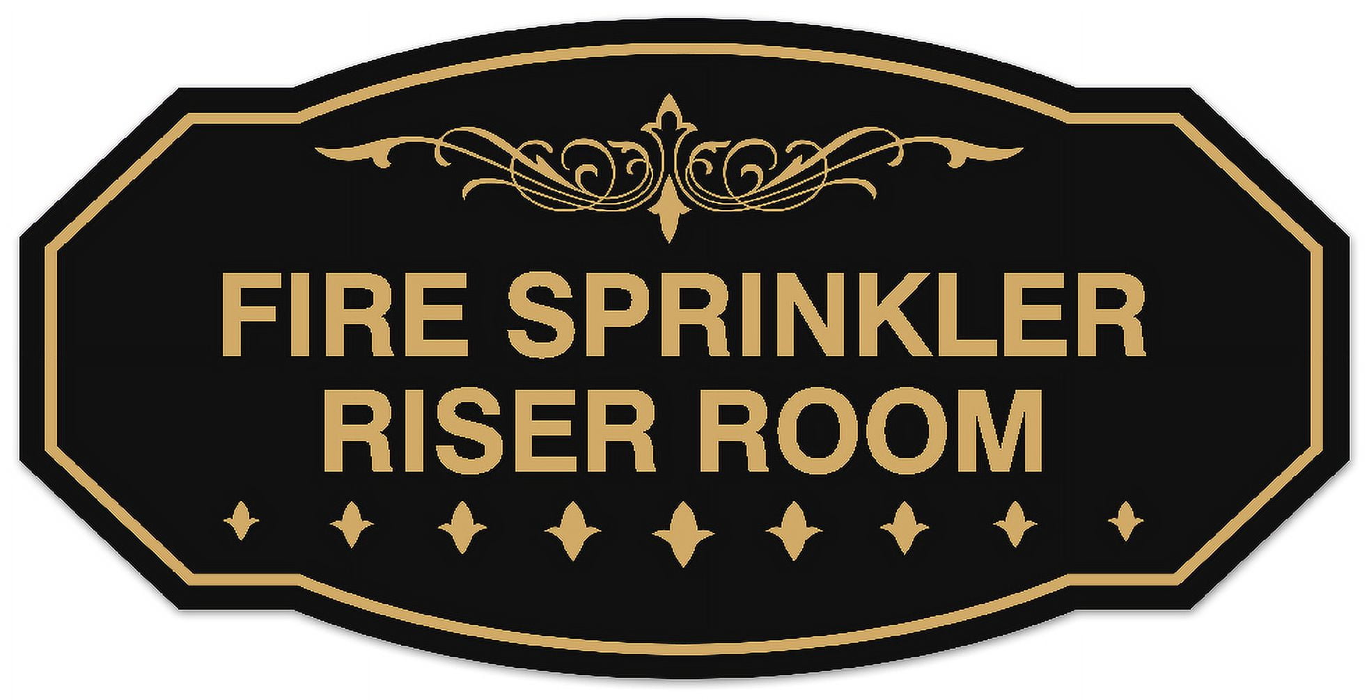 Signs ByLITA Victorian Fire Sprinkler Riser Room Sign - Laser-Engraved ...