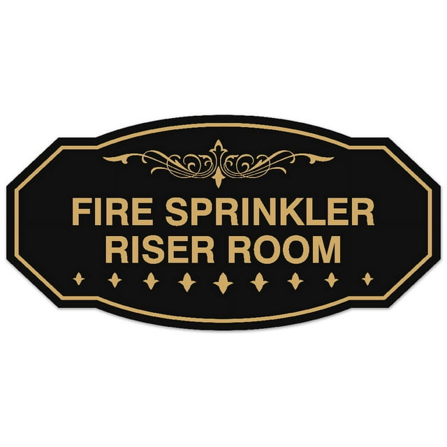 Signs ByLITA Victorian Fire Sprinkler Riser Room Sign - Laser-Engraved ...