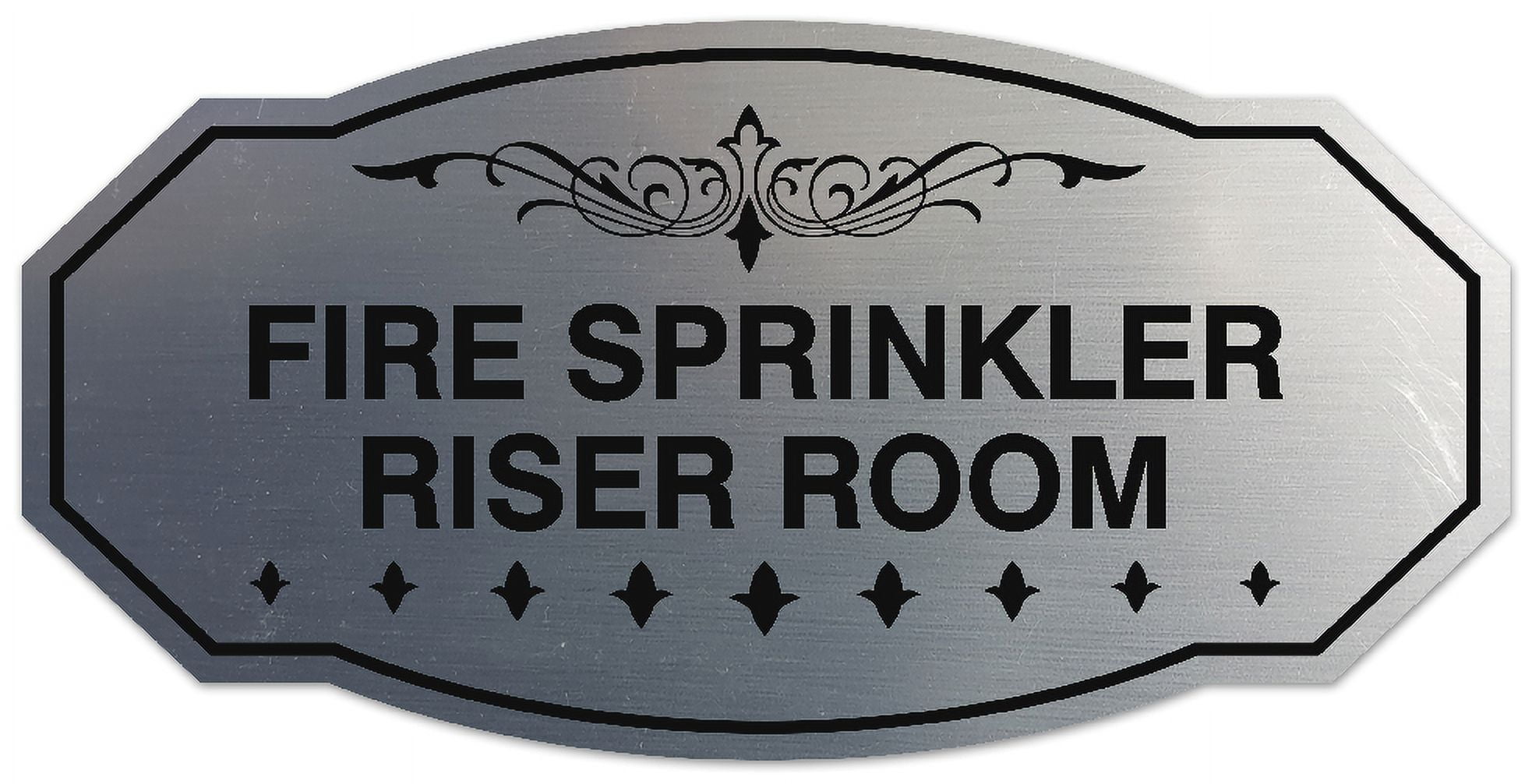 Signs ByLITA Victorian Fire Sprinkler Riser Room Sign - Laser-Engraved ...