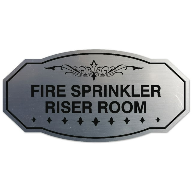 Signs ByLITA Victorian Fire Sprinkler Riser Room Sign - Laser-Engraved ...
