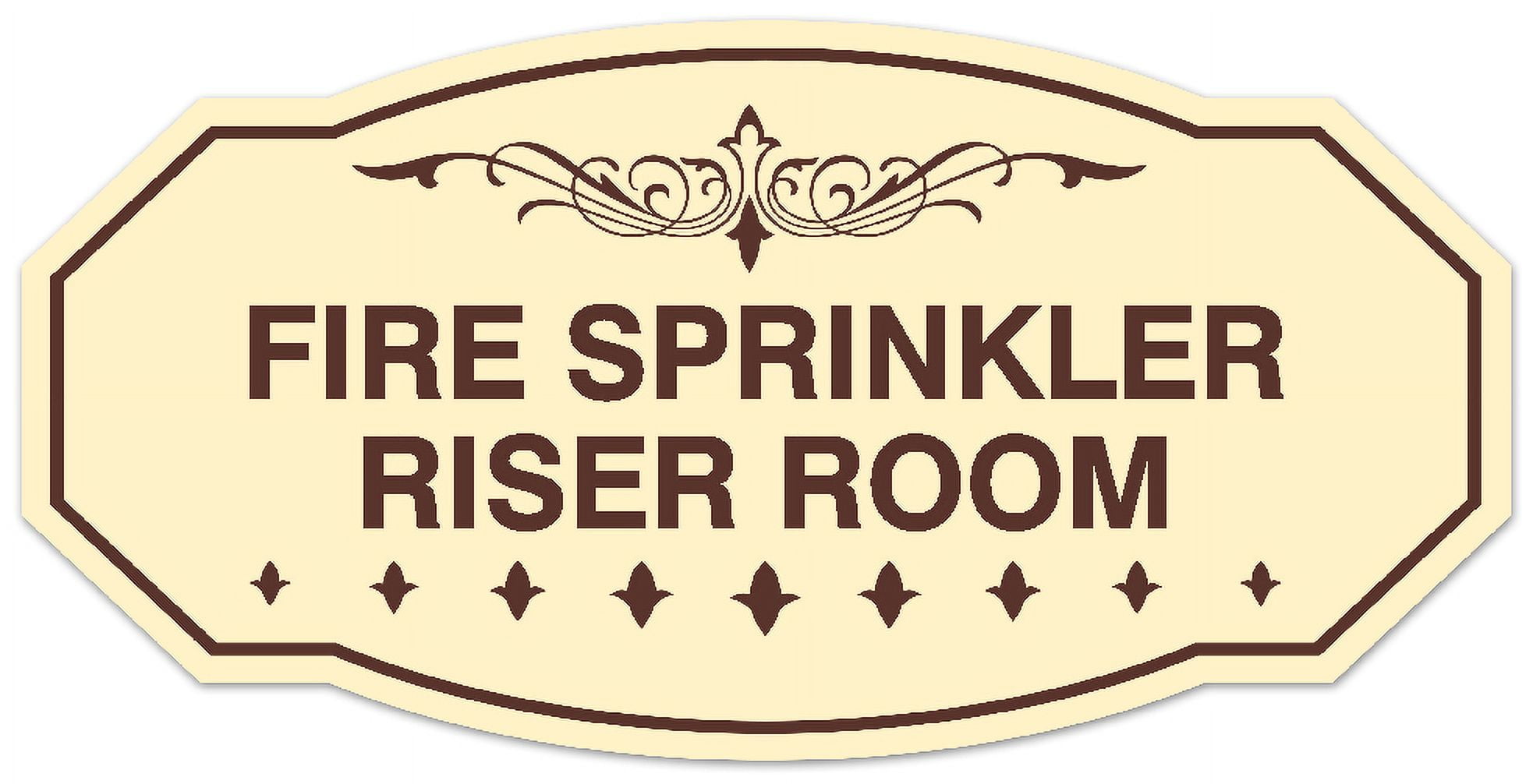 Signs ByLITA Victorian Fire Sprinkler Riser Room Sign - Laser-Engraved ...
