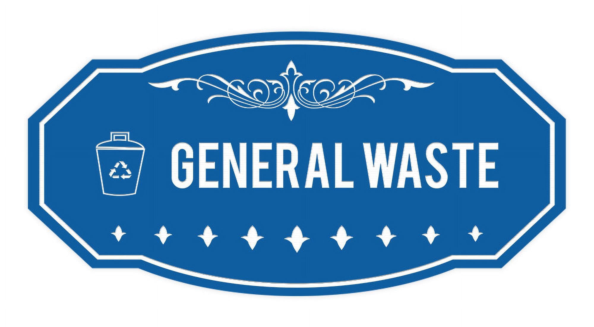 Signs ByLITA Victorian General Waste Sign (Blue) - Large - Walmart.com