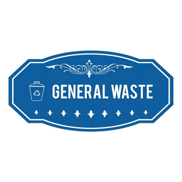 Signs ByLITA Victorian General Waste Sign (Blue) - Large - Walmart.com