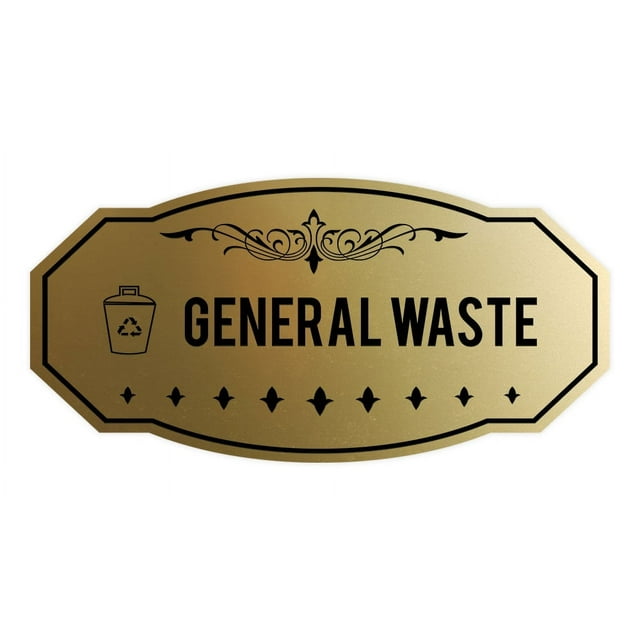 Signs ByLITA Victorian General Waste Sign (Brushed Gold) - Large ...