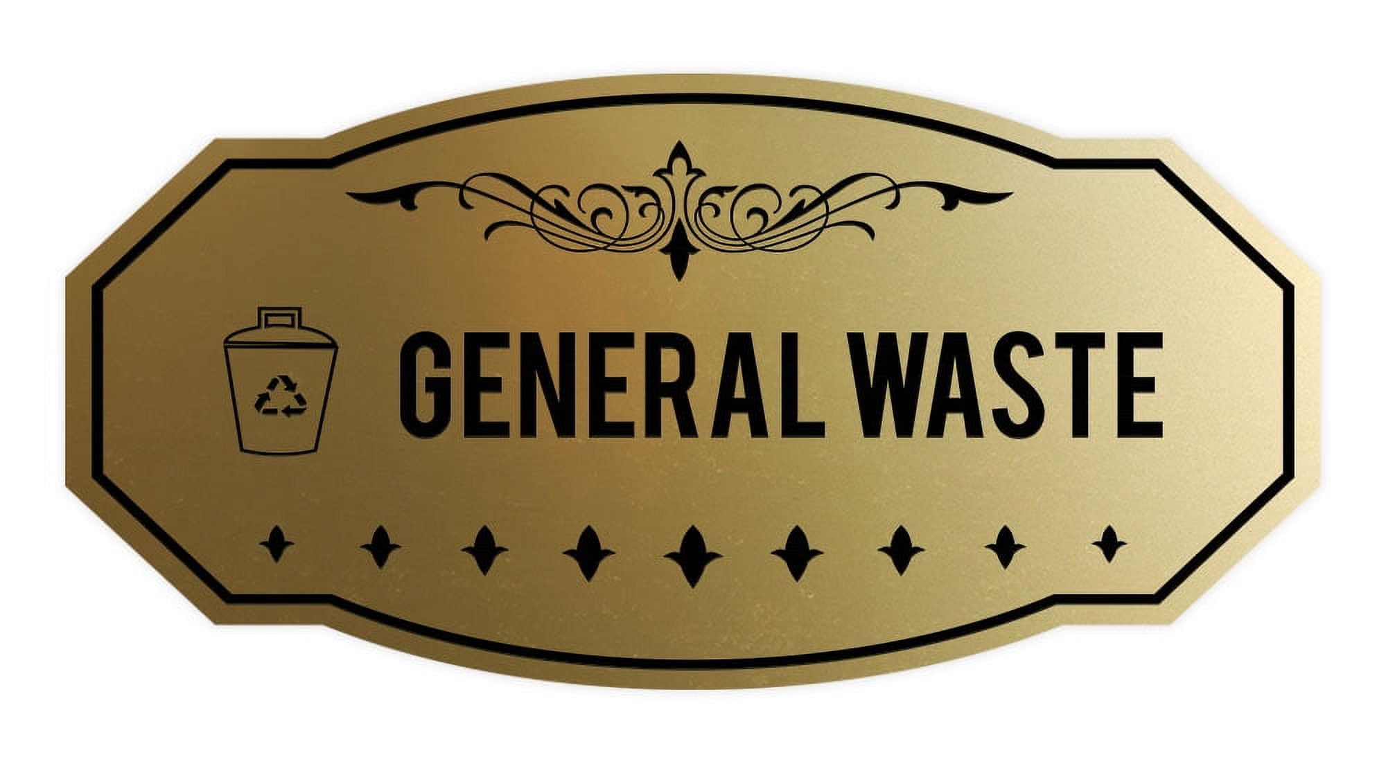 Signs ByLITA Victorian General Waste Sign (Brushed Gold) - Medium ...