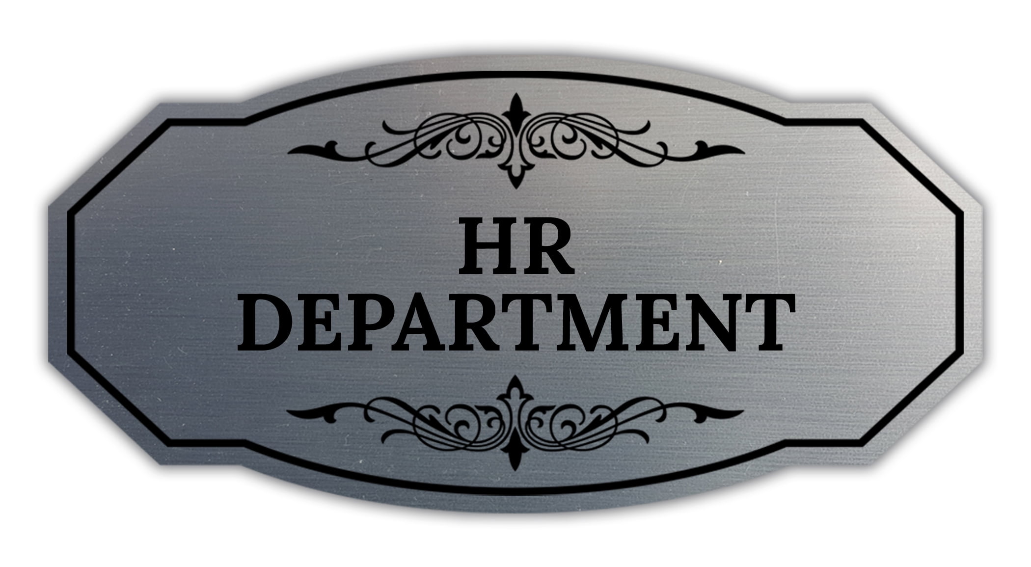 Signs ByLITA Victorian HR Department Graphic Sign (Brushed Silver ...