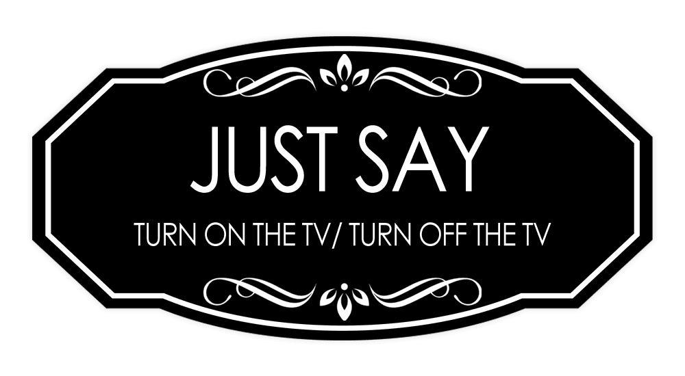 Signs ByLITA Victorian Just Say Turn On The TV / Turn Off The TV Airbnb ...
