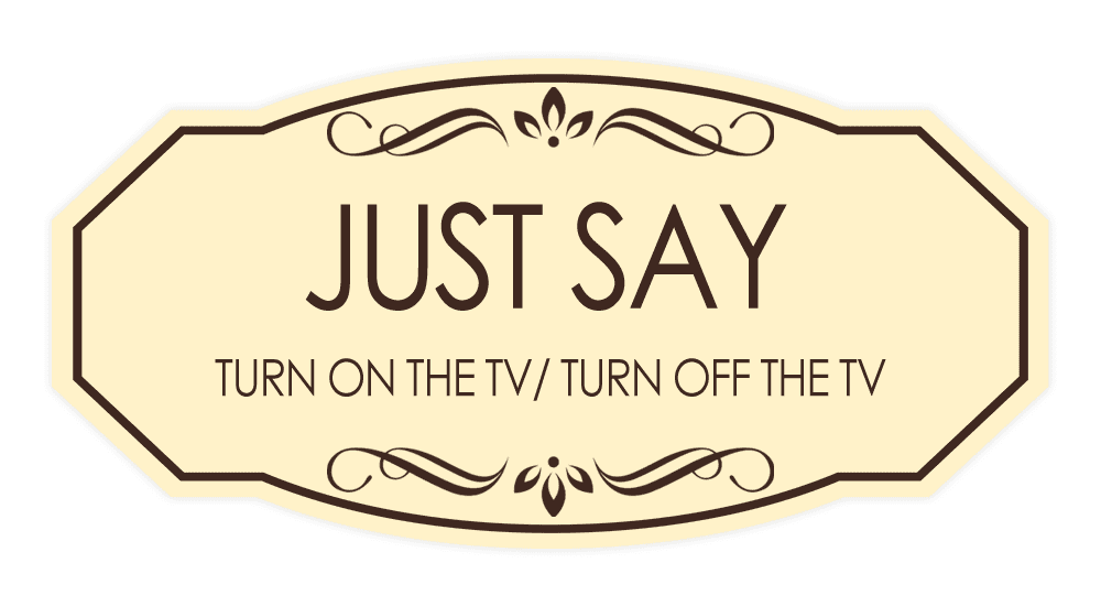 Signs ByLITA Victorian Just Say Turn On The TV / Turn Off The TV Airbnb ...