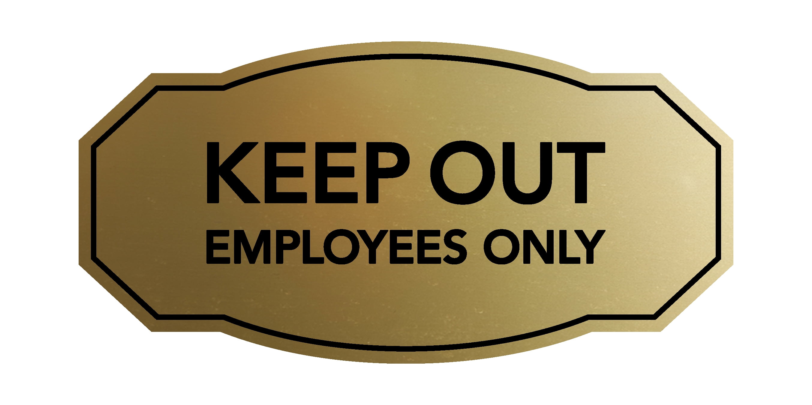 Signs ByLITA Victorian Keep Out Employees Only Business Sign (Brushed ...