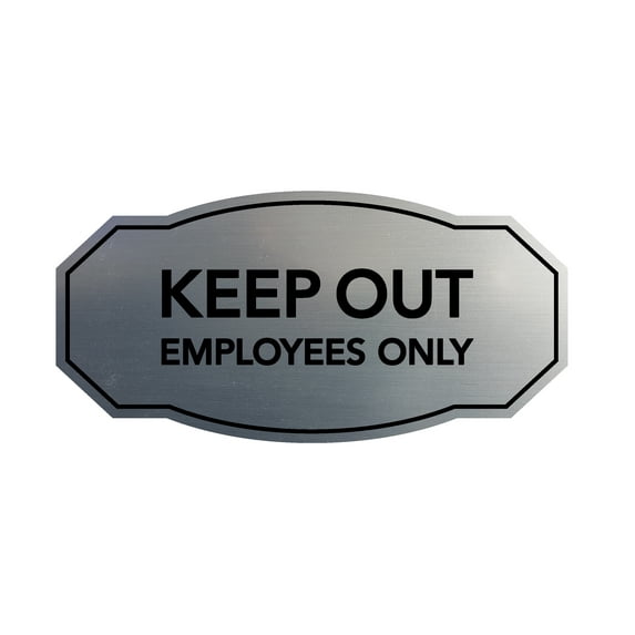 Signs ByLITA Victorian Keep Out Employees Only Business Sign (Brushed ...