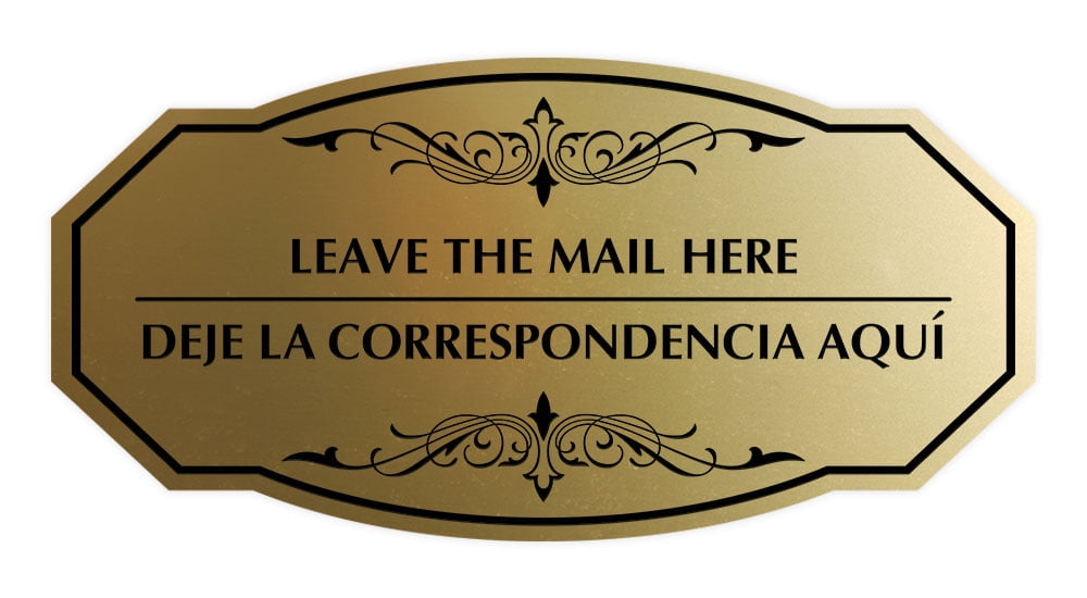 Signs ByLITA Victorian Leave the mail here-Deje la Correspondencia aquí ...