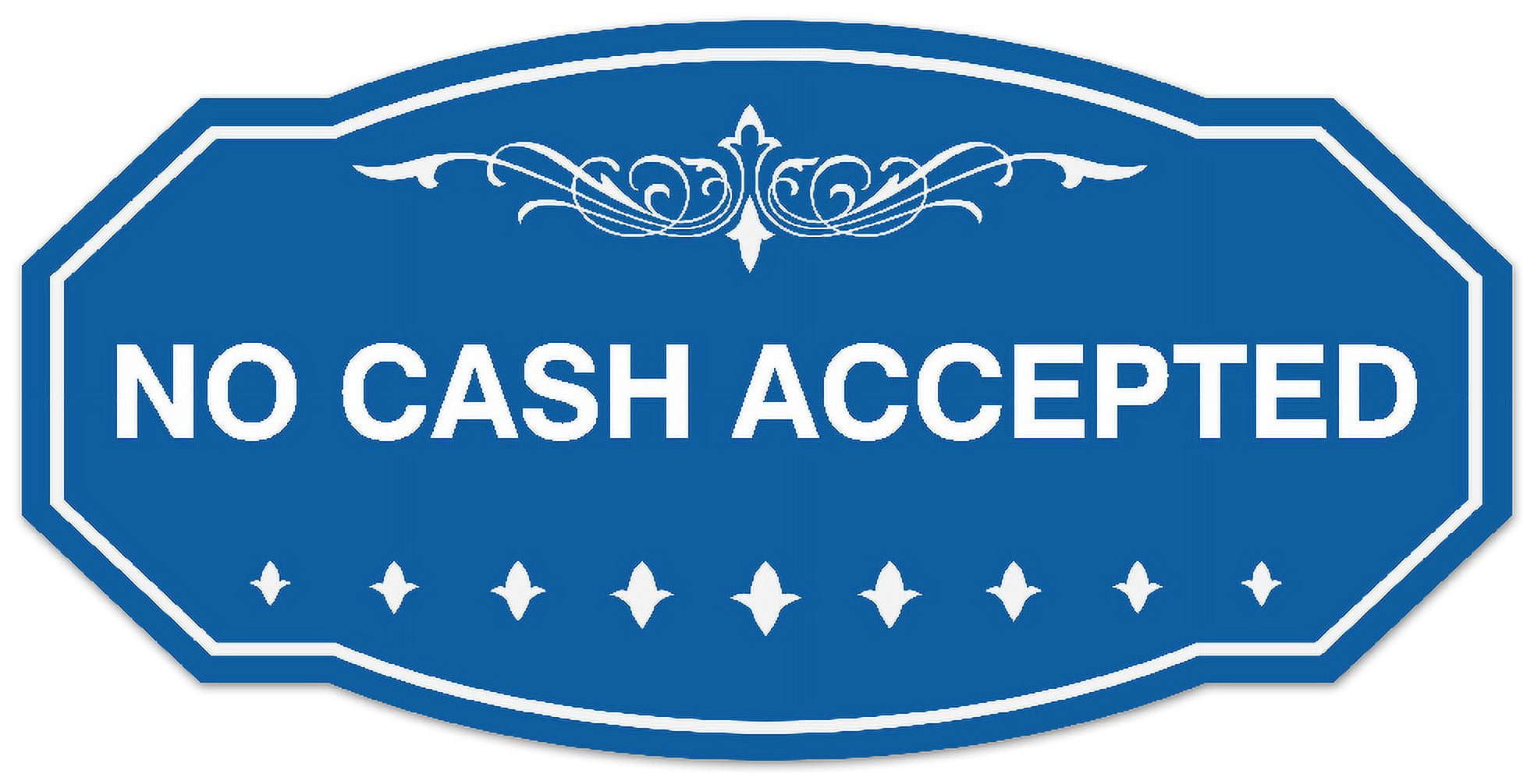 Signs ByLITA Victorian No Cash Accepted Sign - Laser-Engraved Lettering ...