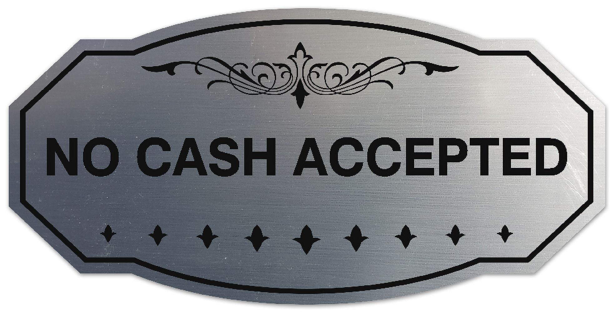 Signs ByLITA Victorian No Cash Accepted Sign - Laser-Engraved Lettering ...