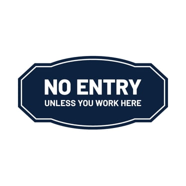 Signs ByLITA Victorian Stop! Customers Only Business Sign (Black ...