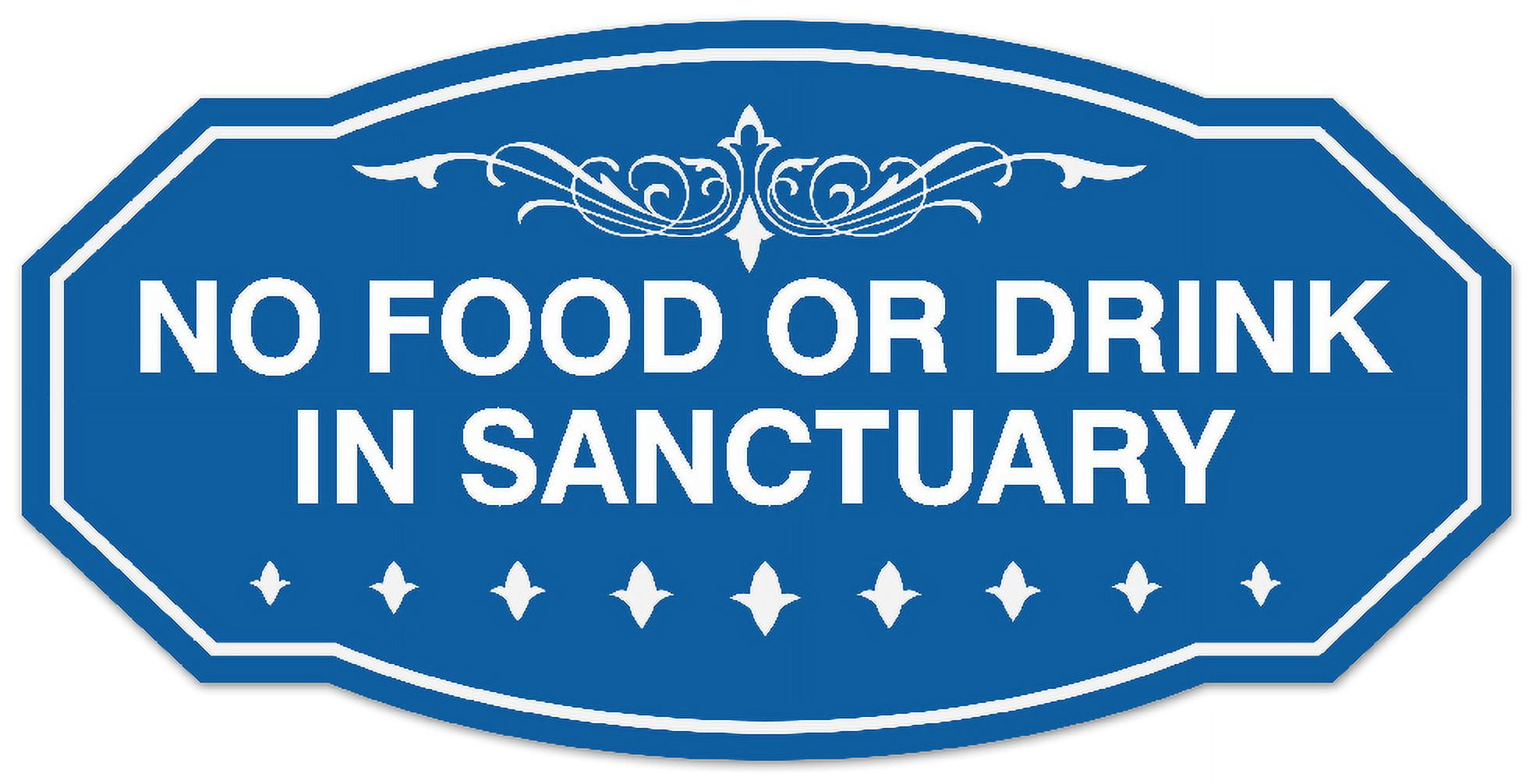 Signs ByLITA Victorian No Food Or Drink In Sanctuary Sign - Laser ...