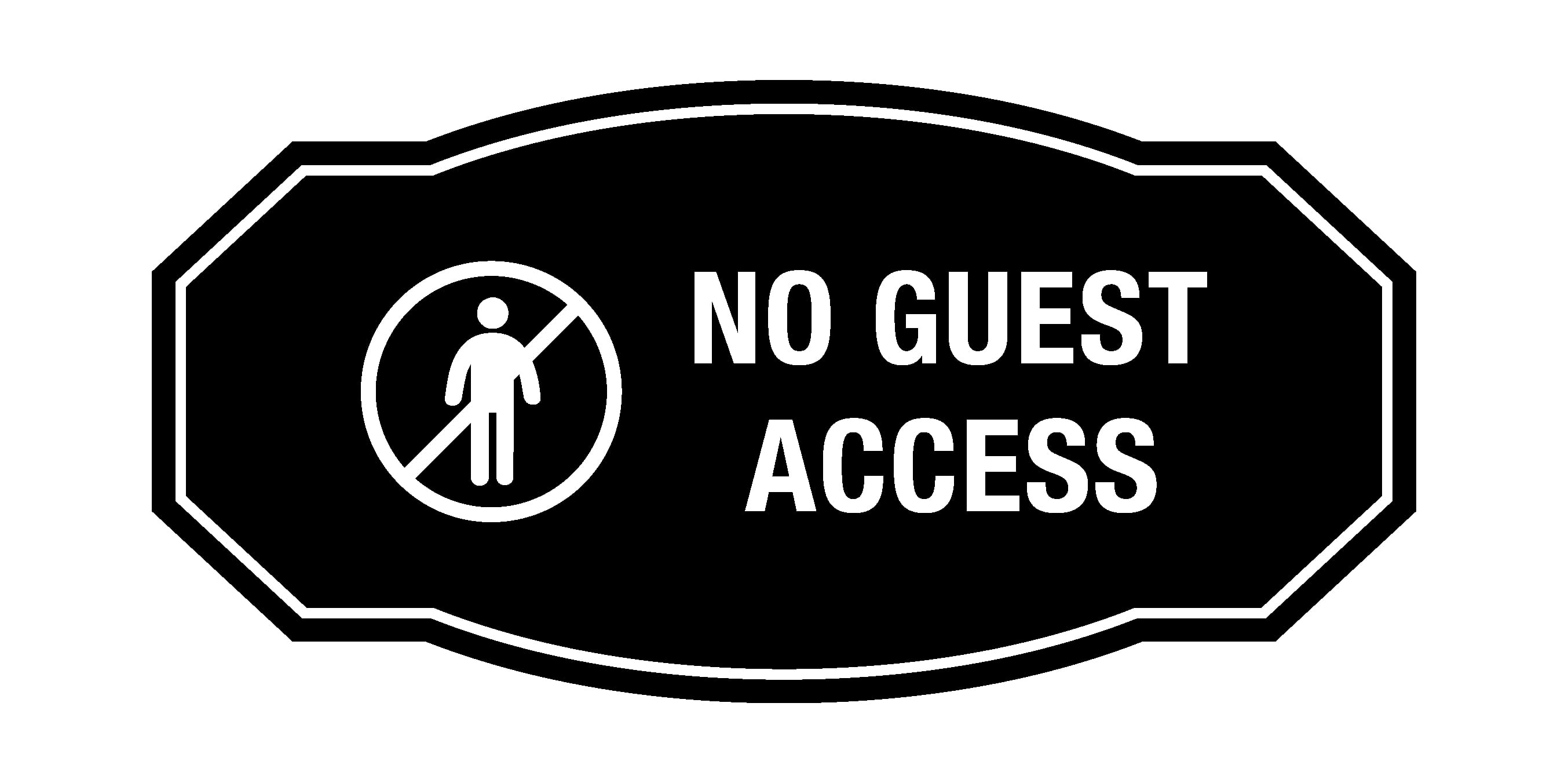 Signs ByLITA Victorian No Guest Access Stick Man Graphic Business Sign ...