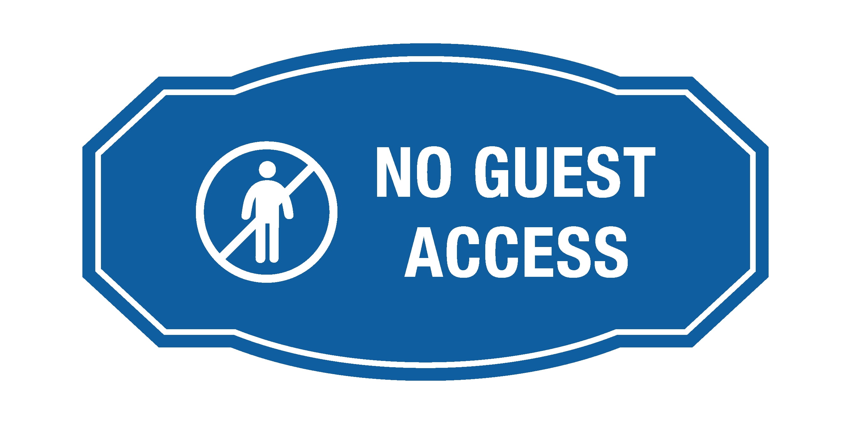 Signs ByLITA Victorian No Guest Access Stick Man Graphic Business Sign ...