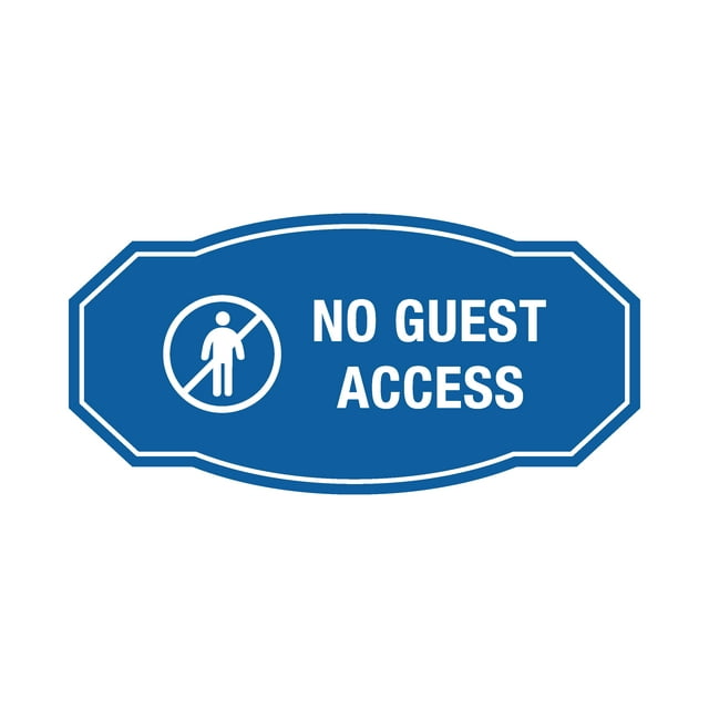 Signs ByLITA Victorian No Guest Access Stick Man Graphic Business Sign ...