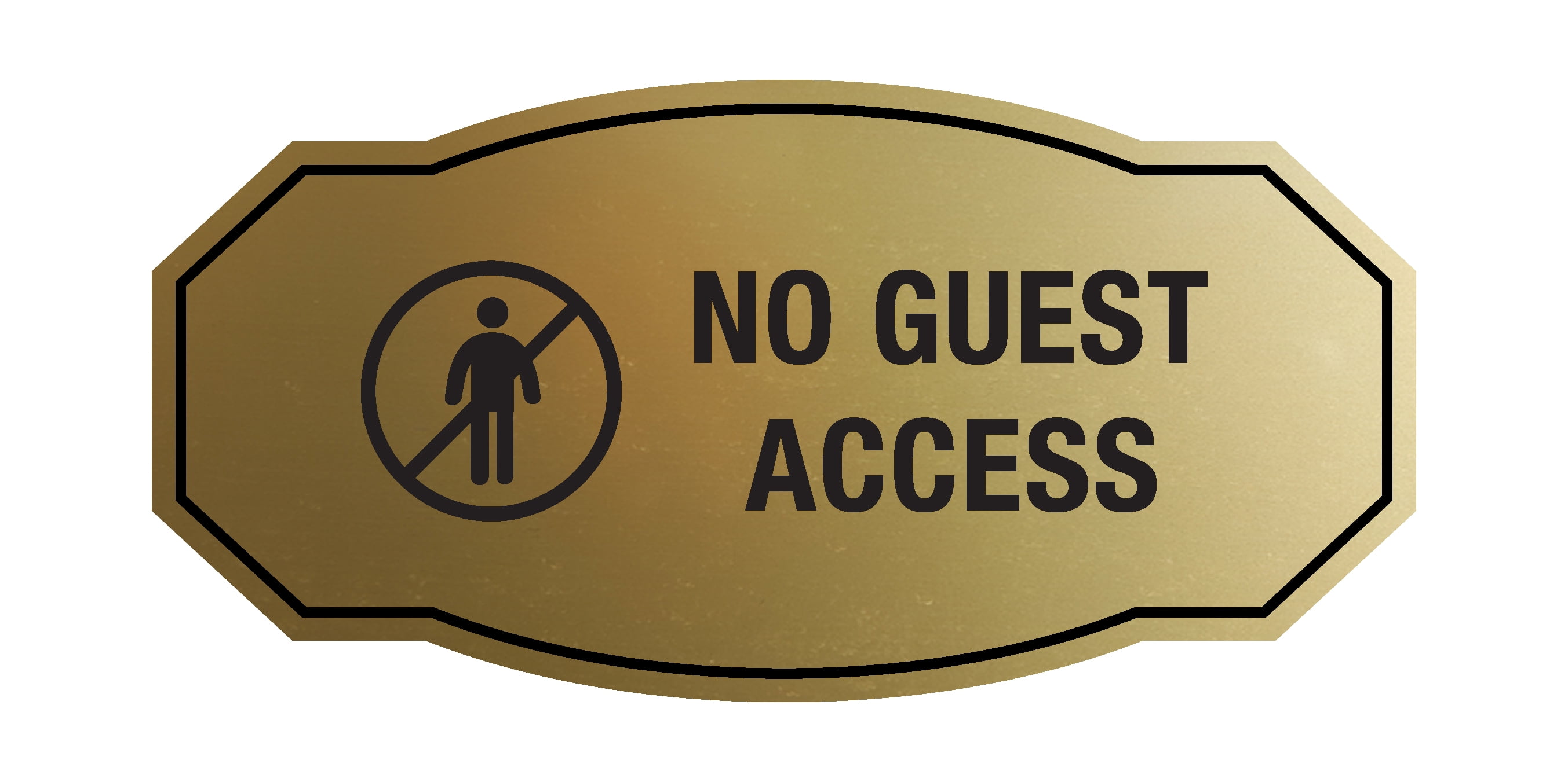Signs ByLITA Victorian No Guest Access Stick Man Graphic Business Sign ...