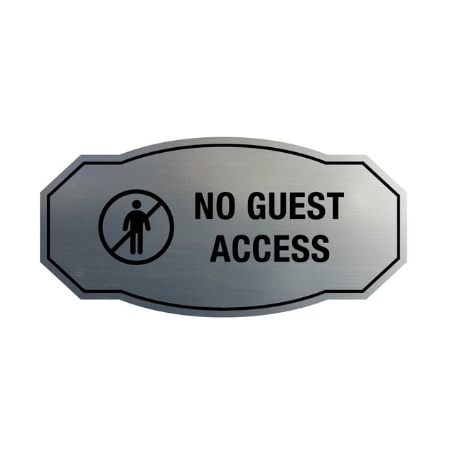 Signs ByLITA Victorian No Guest Access Stick Man Graphic Business Sign ...