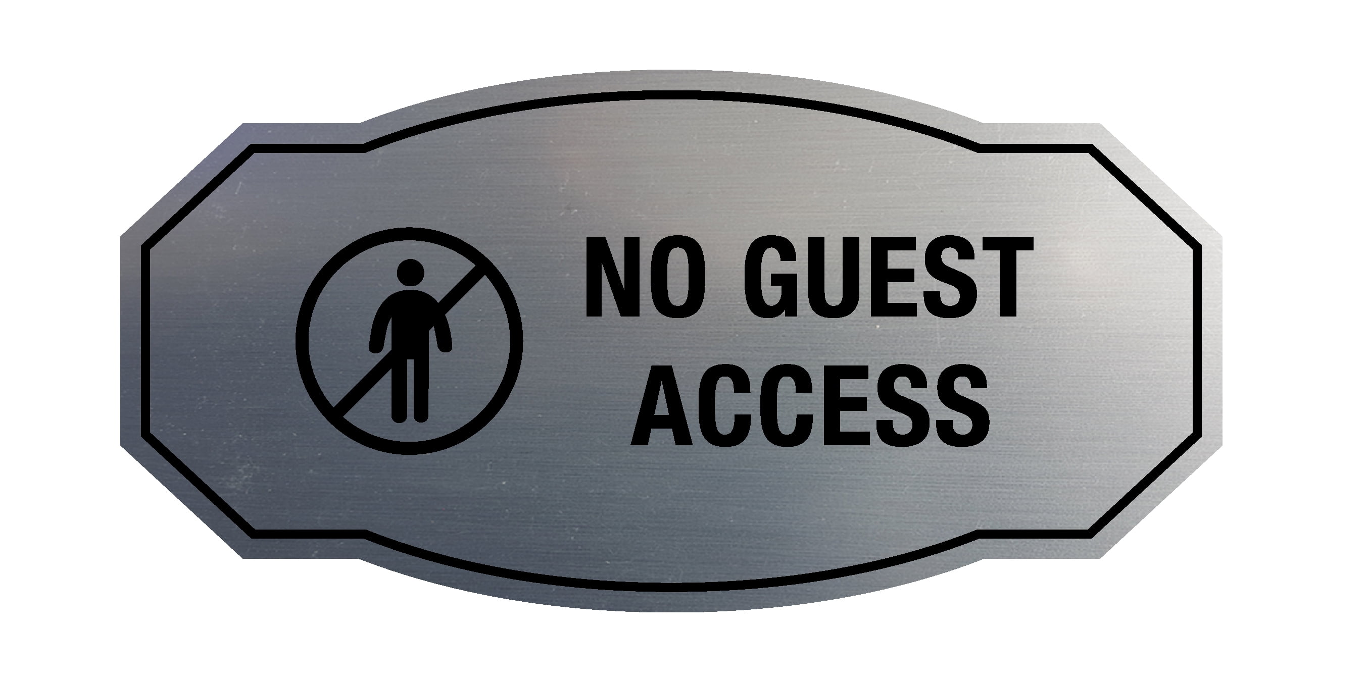 Signs ByLITA Victorian No Guest Access Stick Man Graphic Business Sign ...
