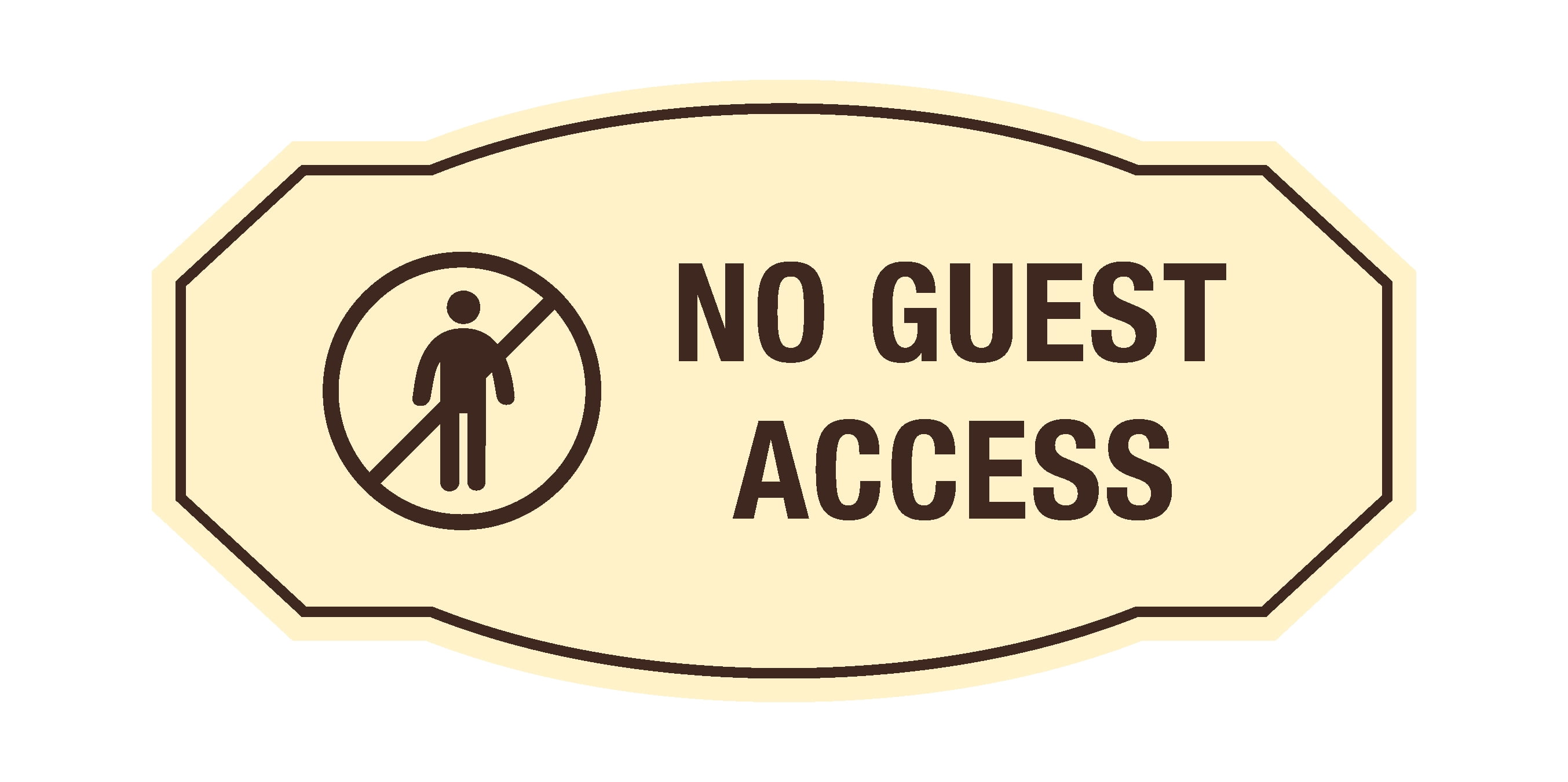 Signs ByLITA Victorian No Guest Access Stick Man Graphic Business Sign ...
