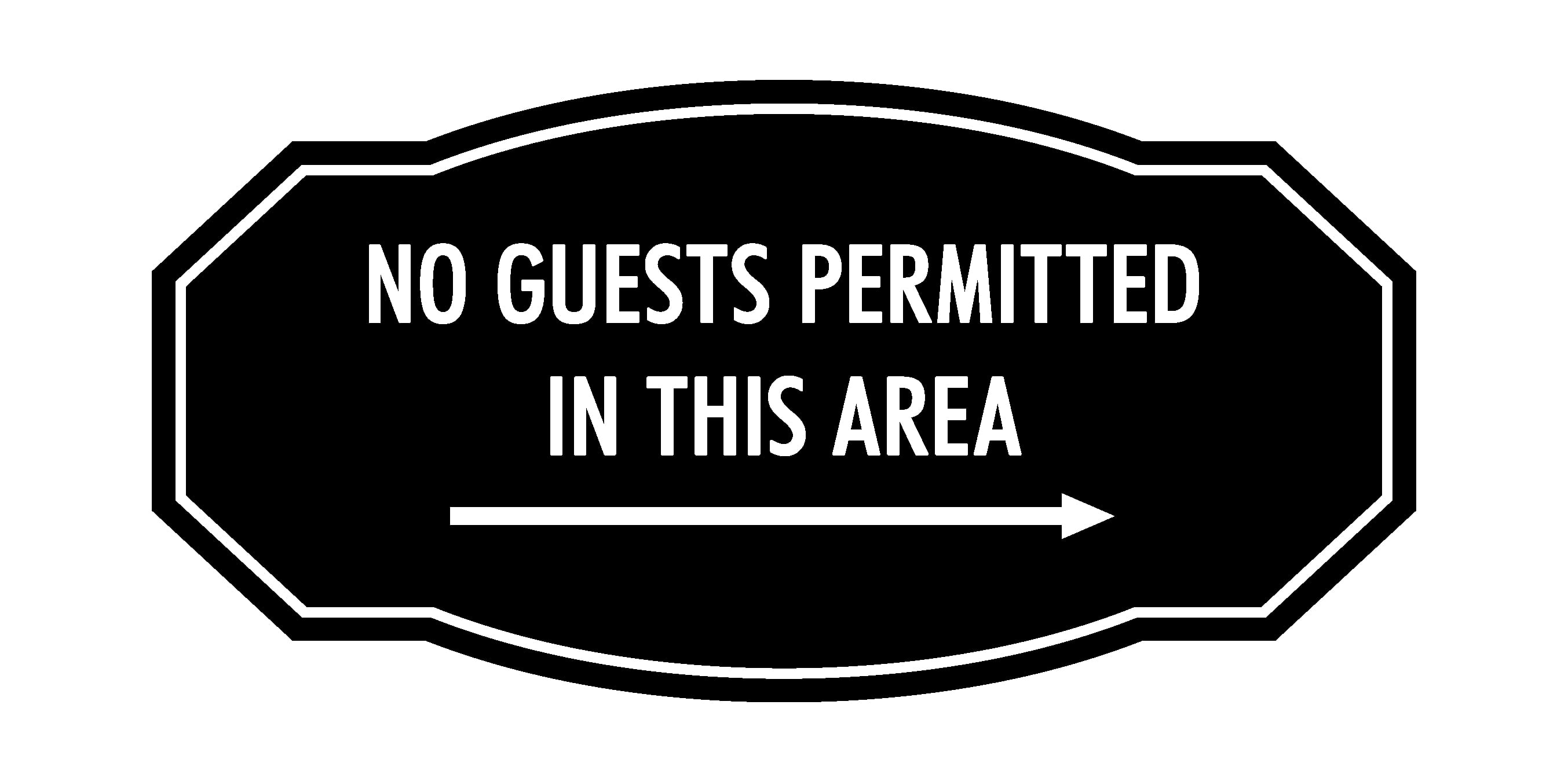Victorian No Guests Permitted Business Sign - Black, Medium - Walmart ...