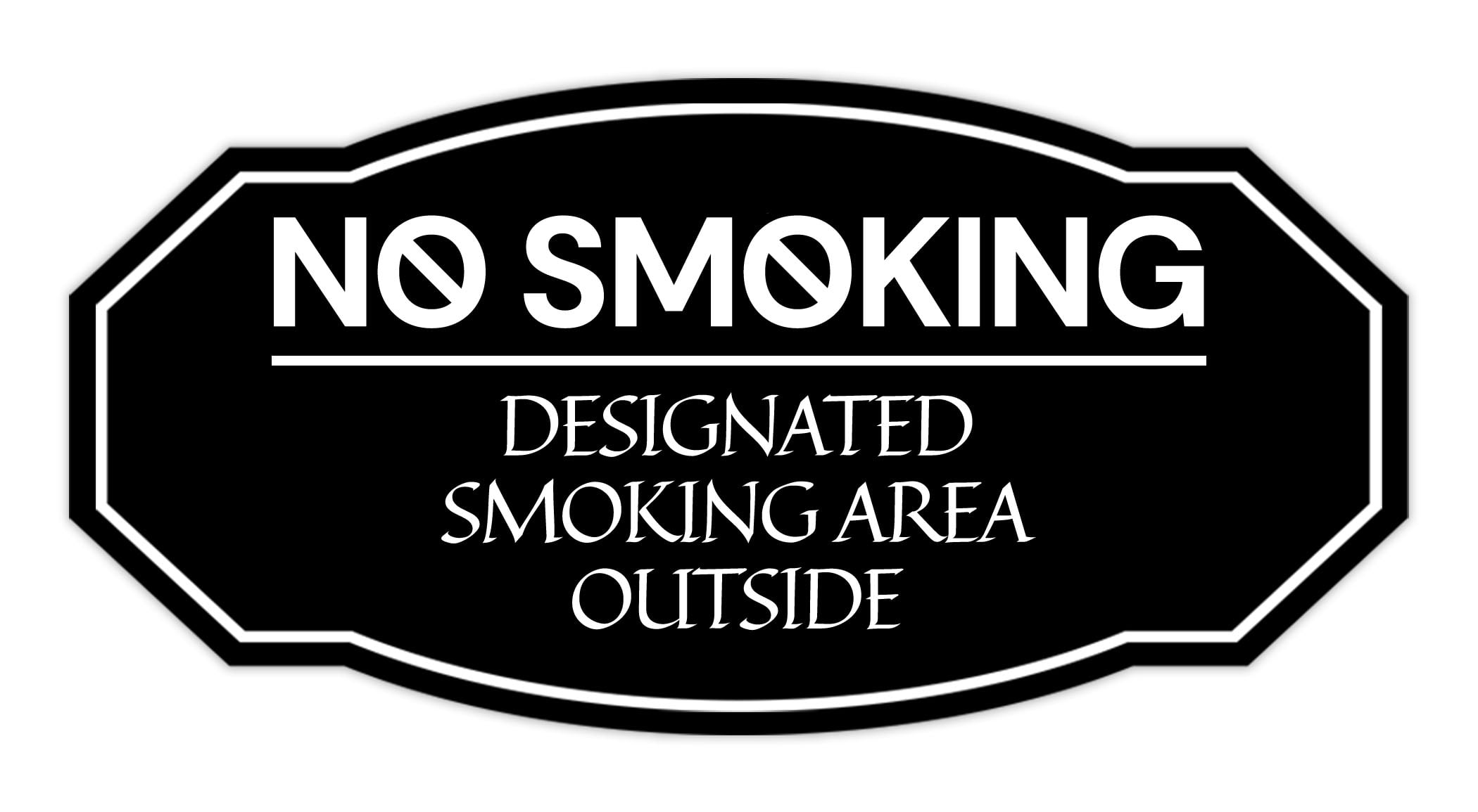 Signs ByLITA Victorian No Smoking Designated Smoking Area Outside ABS ...